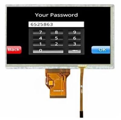 China 7-inch TFT LCD Display with 350nits Brightness, 50pin RGB Interface, and 800*480 Resolution for sale