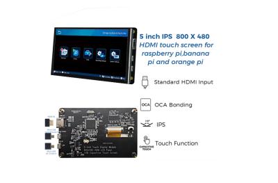 China 5 inch hdmi touch screen with IPS 800x480 capacitive tocuh screen for sale