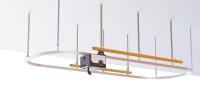 China Suspended Rail Charging Station with 80×60×6000 mm Rail Size, 100kg/m Payload, and 180A Max Current for Large Carports for sale