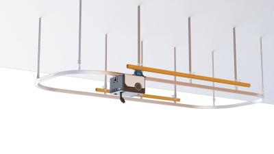 China Suspended Rail Charging Station with 80×60×6000 mm Rail Size, 100kg/m Payload, and 180A Max Current for Large Carports for sale