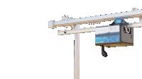 China Suspended Rail Charging Station with 80×60×6000 mm Rail Size, 100kg/m Payload, and 180A Max Current for Large Carports for sale