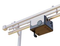 China Suspended Rail Charging Station with 80×60×6000 mm Rail Size, 100kg/m Payload, and 180A Max Current for Large Carports for sale