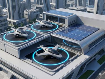 China Modular Smart Vertiport with AI Automation Control and Photovoltaic Energy Storage System for sale
