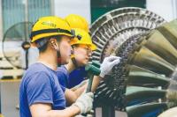 China 50MW Grade Gas Turbine Generator with Combined Cycle Output 70MW and 36.5% Efficiency for sale