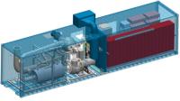 China Modular Container Gas Turbine Generator with 400kw Power and Active Magnetic Bearings for sale