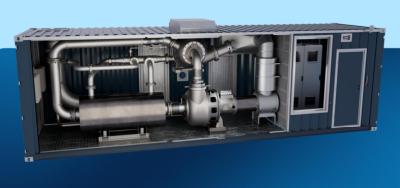 China Modular Container Gas Turbine Generator with 400kw Power and Active Magnetic Bearings for sale