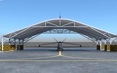 China Modular Design Machine Shelter with Grade 12 Wind Resistance and 25-Year Service Life for Aircraft Support for sale