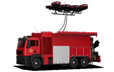 China 8-Ducted Fan Tethered Firefighting UAV with 30L/s High Flow Fire Suppression, 6h Non-Stop Operation, and Low Lifecycle O&M Cost for sale