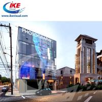 China Window Glass Digital Billboard LED Screen Outdoor Transparent IP65 for sale