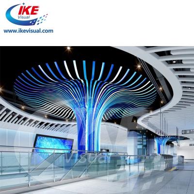 China P1.8 Mall Indoor LED Ceiling Display Screen Soft Rubber 1000 Nits for sale