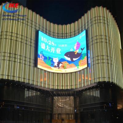 China IP65 Curved Video Wall Displays 4500 nits Flexible P4 Outdoor LED Screen for sale