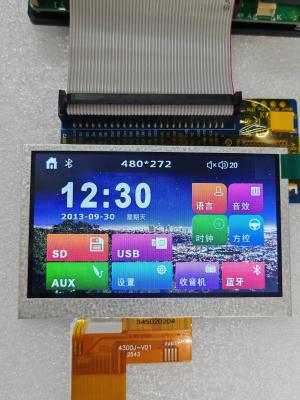 China 480x272 TFT Touch Screen 4.3 Inch Capacitive Touch Screen With 40 Pin RGB Interface for sale