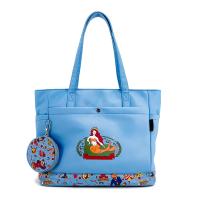 China Blue Female Crossbody Tote Handbag With Adjustable Shoulder Strap for sale