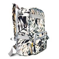 China Leaf Printing Soft Fabric Backpacks Lightweight Water Repellent for sale