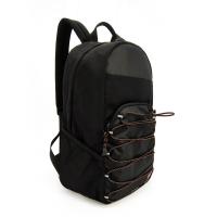 China Fabric Soft Nylon Backpack Black Water Repellent For Outdoor Travel for sale