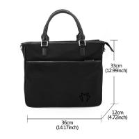 China Polyester Fabric Lined Crossbody Tote Handbag Black Color Multifunctional for sale