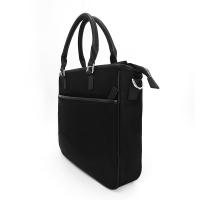 China Polyester Fabric Lined Crossbody Tote Handbag Black Color Multifunctional for sale