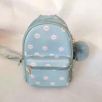 China Small Blue Fashionable Laptop Bag Backpack With Zipper Closure for sale
