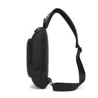 China Black Casual Shoulder Crossbody Bags With Zipper Closure Polyester Lining for sale