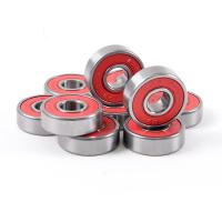 China Custom Packed Skateboard Bearings 608ZZ 608 RS 2RS Skateboard Deep Groove Ball Bearings for sale