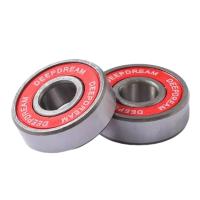 China High Speed Roller Skate Bearings 608 2RS Red Red 8x22x7mm Custom For Skateboard for sale