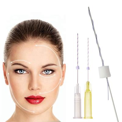 China gold suture beauty face lifting needle polydioxanone thread  pdo  mono screw 30g of monotornadocog for sale