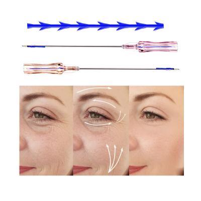 China high quality hot sale blunt cannula  medical silhouette thread  lift pdo polydioxanone Cones Cog L needle 18G 100MM for sale