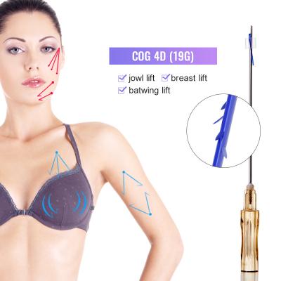 China korean manufacturers anti aging pdo surgical  barbed suture thread 4d cog blunt cannula l type pdo lifting threads for sale