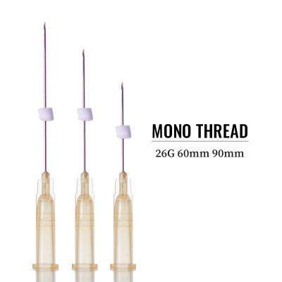 China Korea absorbable pdo mono lifting threads 26G 60mm for face body multi site liftingon for sale