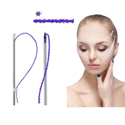 China absorbable sutures lifting korea  pdo thread cog 6D blunt L needle cannula for beauty skin care barbed  face lift for sale