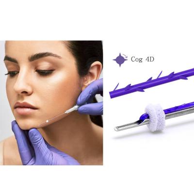 China high quality syringe cosmetic collagen facial rejuvenation  lift pdo thread 4D cog  L blunt needle 21g 90mm for sale