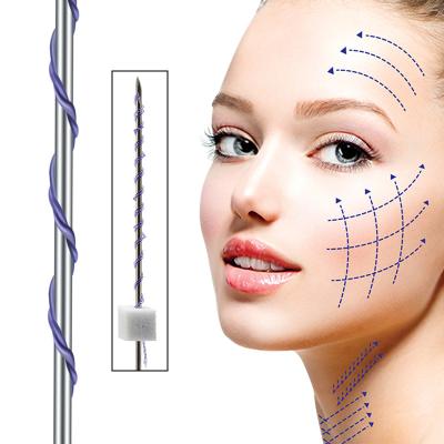 China buy disposable absorbable suture face lifting  polydioxanone tornado pdo screw threads 27g 50mm for sale