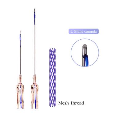 China hot sale personal care medical face lifting absorbable collagen 19g 38mm mesh plla thread lift pdo for beauty for sale