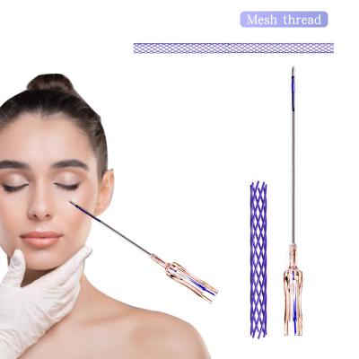 China high quality skin lifting needle face body tightening suture single collagen 19g 38mm mesh pdo plla threads for sale
