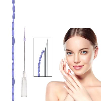 China korea good price cosmetic aptos disposable face lifting absorbable suture 26g 90mm tornado v line pdo thread lift for sale