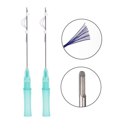 China 10 20 lines 21g38mm  multi thread soft silhouette lifting thread/pdo thread lift polydioxanone absorbable sutures for sale