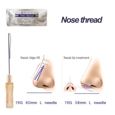 China korean nose threads personal care pdo thread /L 19g38mm  nose pdo thread lift / polydioxanone nose lift pdo for sale