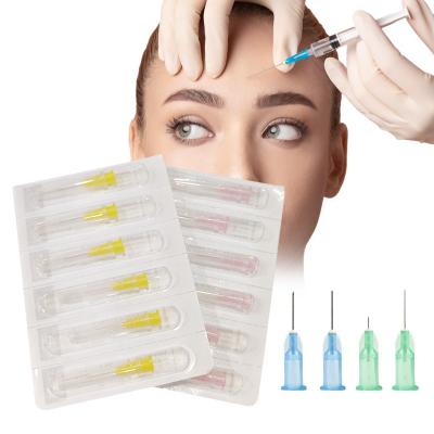 China korea safety injection disposable  injectable hyaluronic acid meso micro cannula needle 25g 30mm for fillers for sale