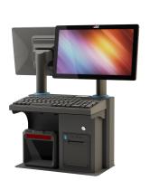 China 15.6 Inch Dual Screen POS Machine Windows 7 / Windows 10 Supermarket POS Machine for sale