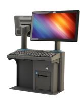 China 15.6 Inch Dual Screen POS Machine Windows 7 / Windows 10 Supermarket POS Machine for sale