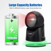 China CMOS Hands Free Barcode Scanner Bluetooth 2D Tabletop Barcode Scanner For Warehouse Supermarket for sale