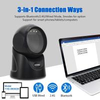 China Auto Induction QR Code Bluetooth Scanner Efficient Desk Barcode Scanner for sale