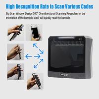 China Desktop Mounted Hands Free Barcode Scanner 3mil Wireless Bluetooth Scanners for sale