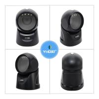 China High Efficiency Hands Free Barcode Scanner Bluetooth Code Desktop Reader For Restaurant Catering Shop for sale