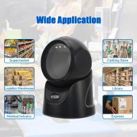 China High Efficiency Hands Free Barcode Scanner Bluetooth Code Desktop Reader For Restaurant Catering Shop for sale