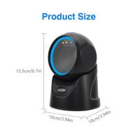 China USB Desktop QR Code Scanner Auto Sensing Desktop Barcode Reader For Supermarket Restaurant for sale