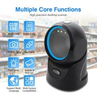 China USB Desktop QR Code Scanner Auto Sensing Desktop Barcode Reader For Supermarket Restaurant for sale