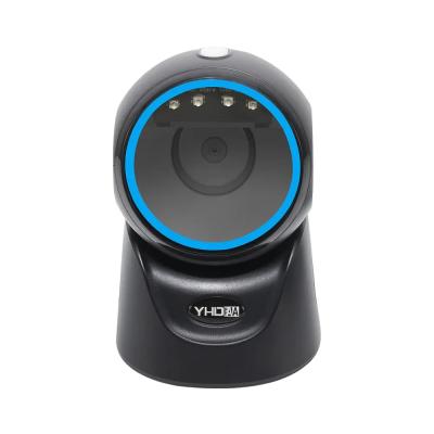 China USB Desktop QR Code Scanner Auto Sensing Desktop Barcode Reader For Supermarket Restaurant for sale