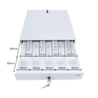China Heavy Duty POS Cash Drawer White Supermarket Cash Drawer Fireproof With Secure Lock for sale