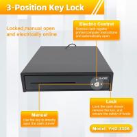 China Durable Steel Cash Box RJ11 Locked Cash Drawer Robust With Multi Layer Dividers for sale